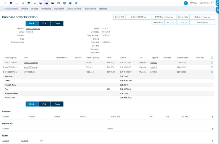 Purchase Order Management - Achieving Consistent Deliveries - MRPeasy