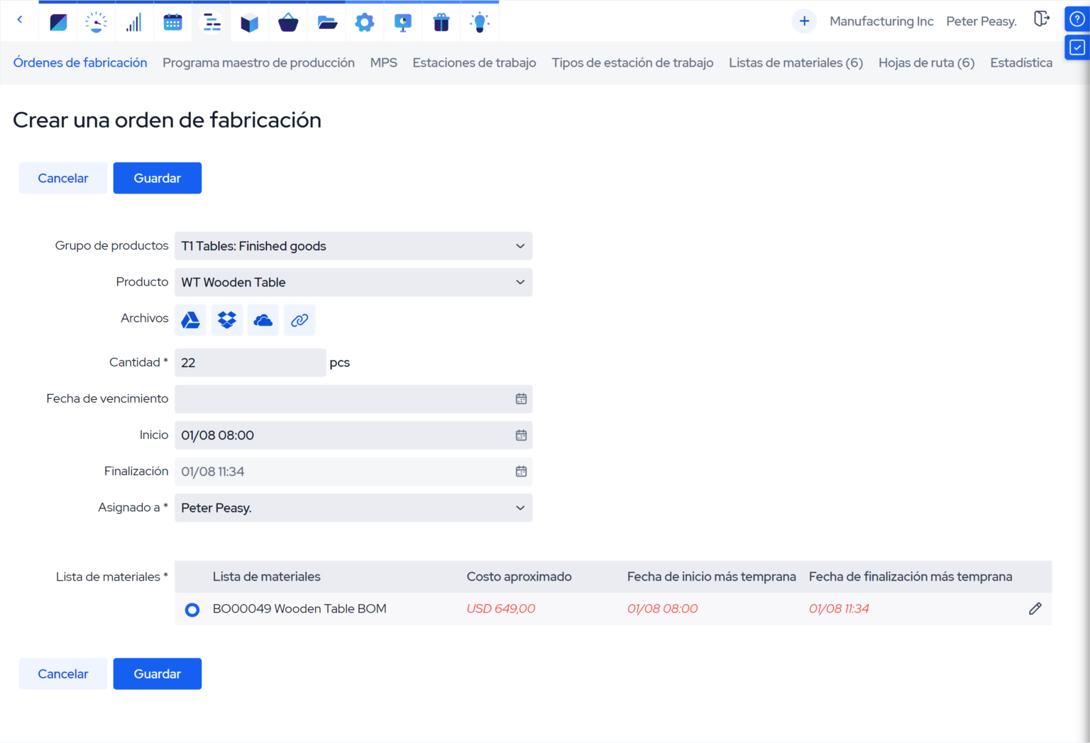 Lista de materiales (BOM) - Guía esencial con ejemplos