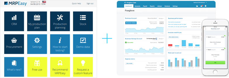 MRPeasy & Xero integration - MRP system