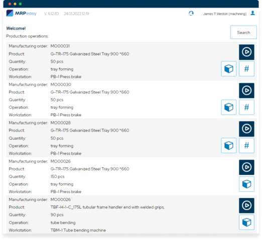 Production Tracking Software - MRPeasy
