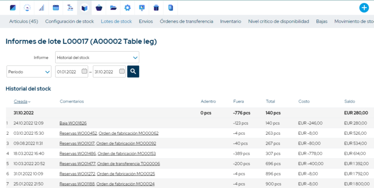 Software de trazabilidad y seguimiento de lotes para PYMES - MRPeasy