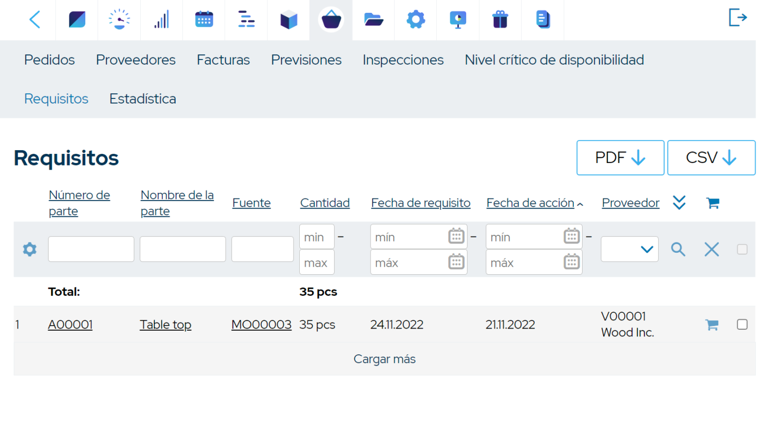 Software de compras para pequeños fabricantes | MRPeasy