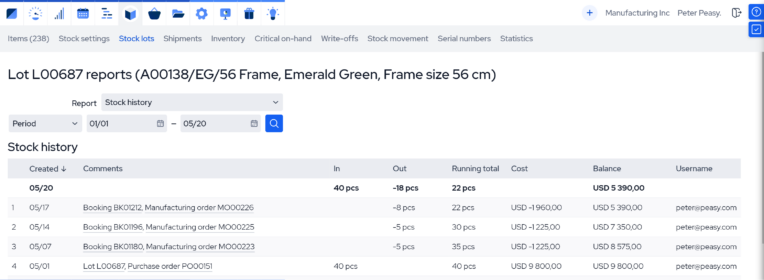 Lot Tracking and Traceability Software for SMEs - MRPeasy